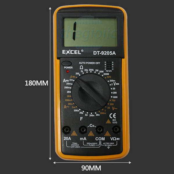 Đồng hồ điện tử đo vạn năng excel DT9205A cho thợ điện