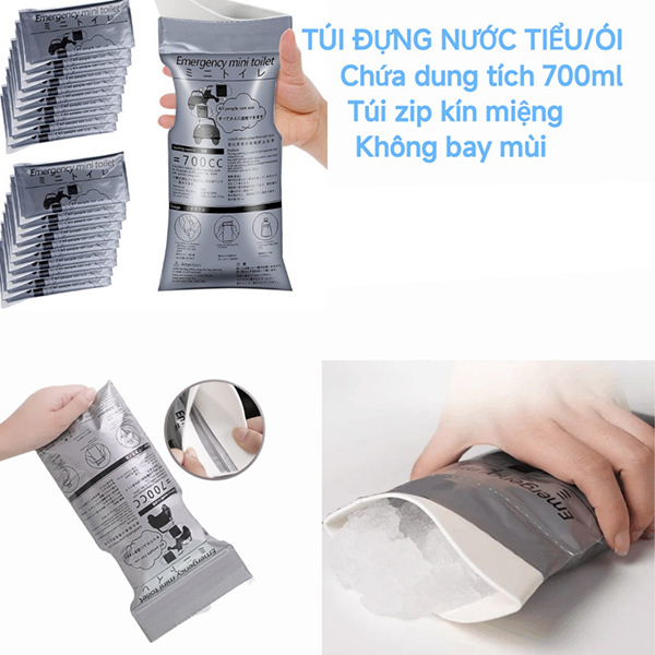 Combo 5 túi đựng nước tiểu, nôn ói khẩn cấp dùng trên xe