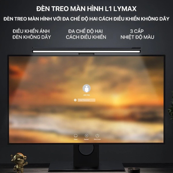 Đèn treo màn hình máy tính Lymax chống ánh sáng chói bảo vệ mắt L1 BA1724